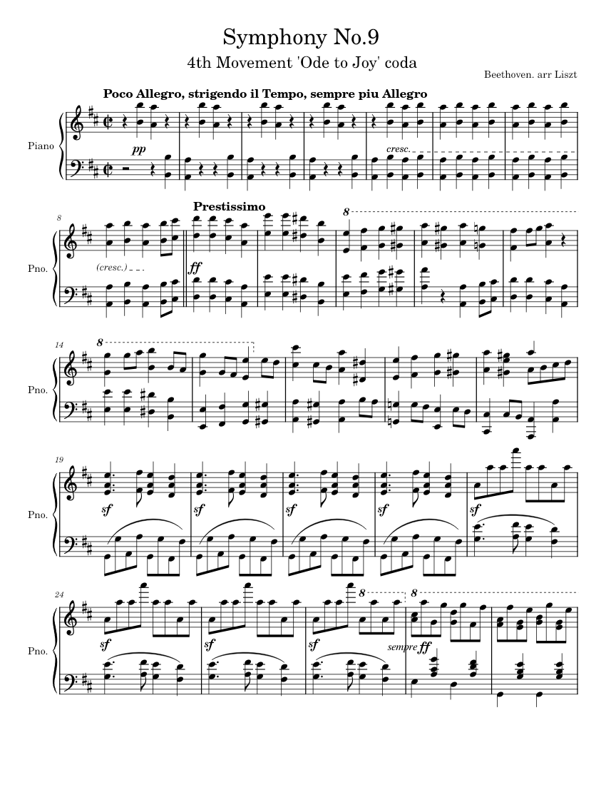 Symphony No.9 in D minor, Op.125 – Ludwig van Beethoven, Fredrich Schiller, Franz Liszt | mvt.4 ...