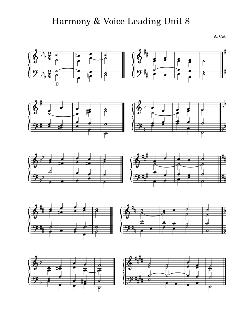 Harmony & Voice Leading Unit 8 - piano tutorial
