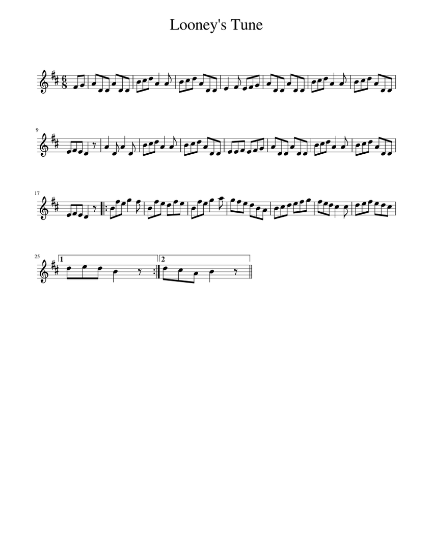 Looney's Tune Sheet music for Piano (Solo) Easy | Musescore.com