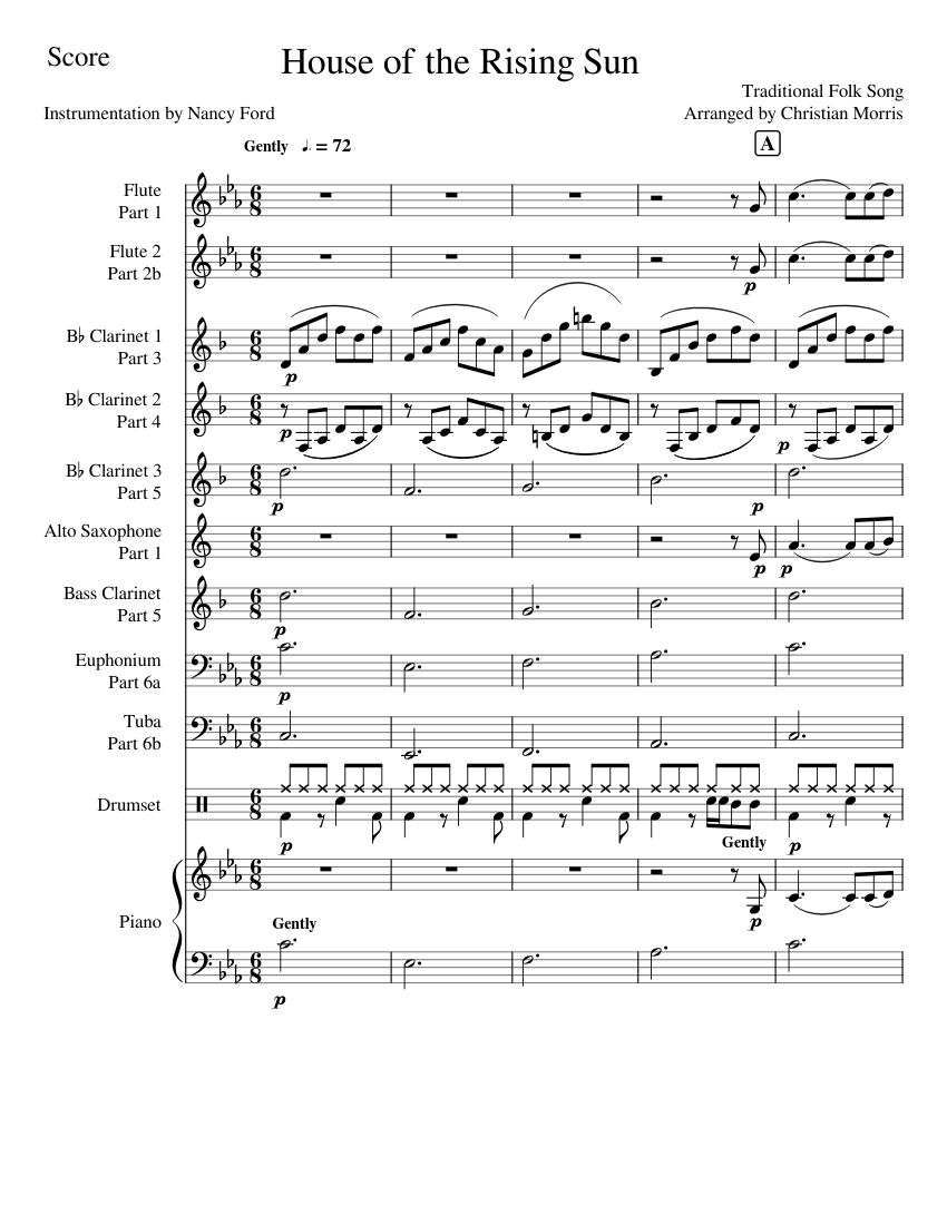 House of the Rising Sun - Traditional Folk Song (for wind ensemble ...