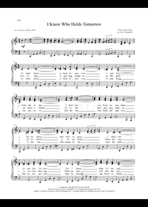 Play Official version of I Know Who Holds Tomorrow Sheet Music by Ira F ...
