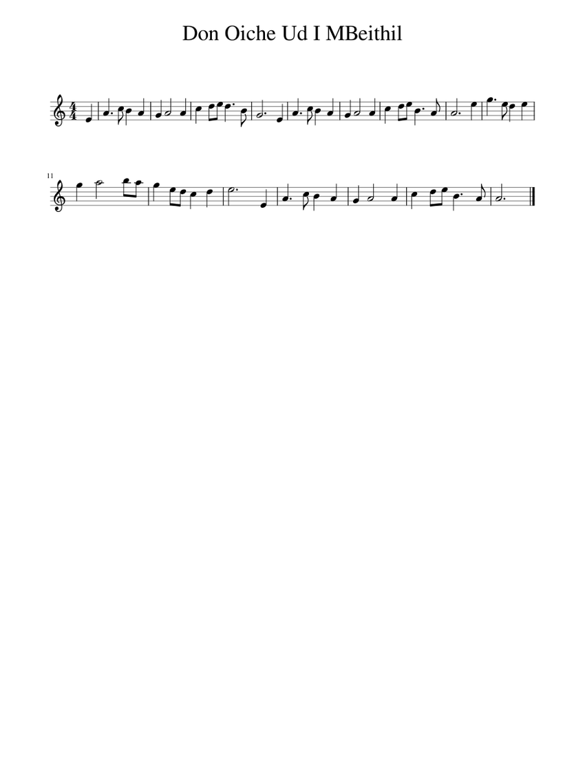 Don Oiche Ud I MBeithil Sheet music for Piano (Solo) Easy | Musescore.com