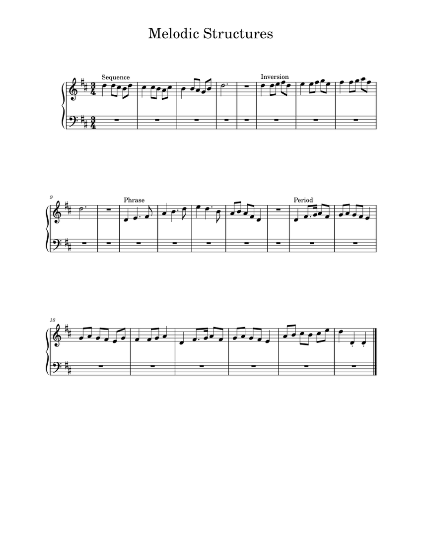 Melodic Structures Sheet music for Piano (Solo) | Musescore.com