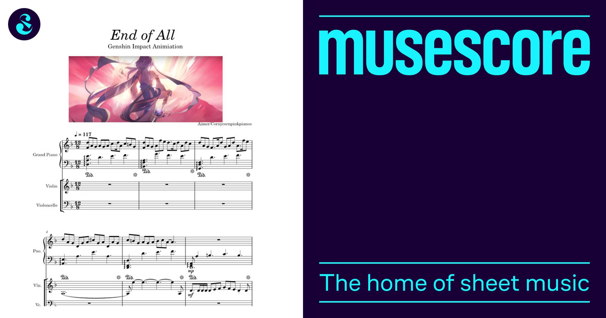 End of All – Aimer Sheet Music for Piano, Violin, Cello (Piano Trio) | MuseScore.com