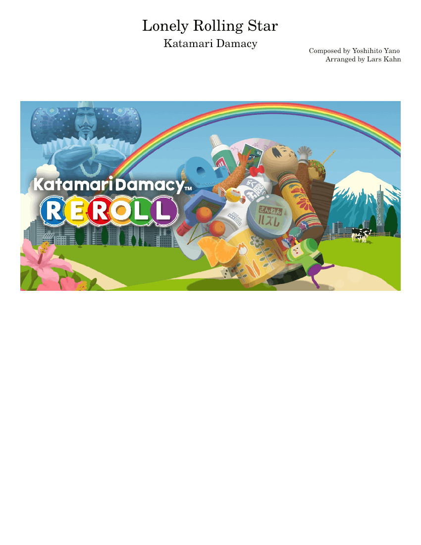 Lonely Rolling Star - Katamari Damacy Sheet Music for Piano, Tambourine ...
