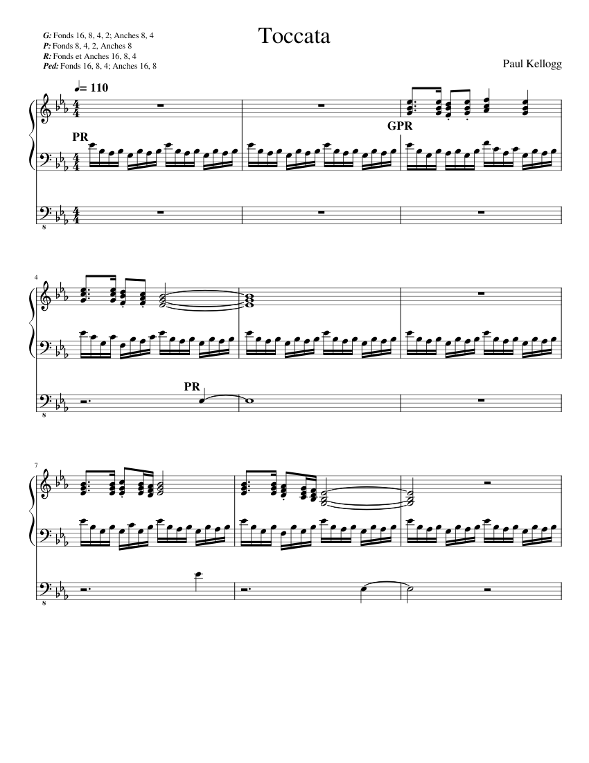 Toccata Sheet music for Organ (Solo) | Musescore.com