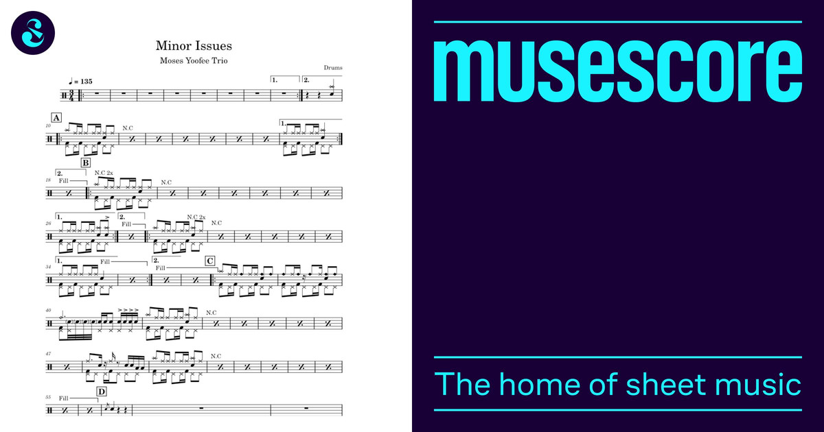 Minor Issues – Moses Yoofee Trio Sheet music for Drum group (Solo ...