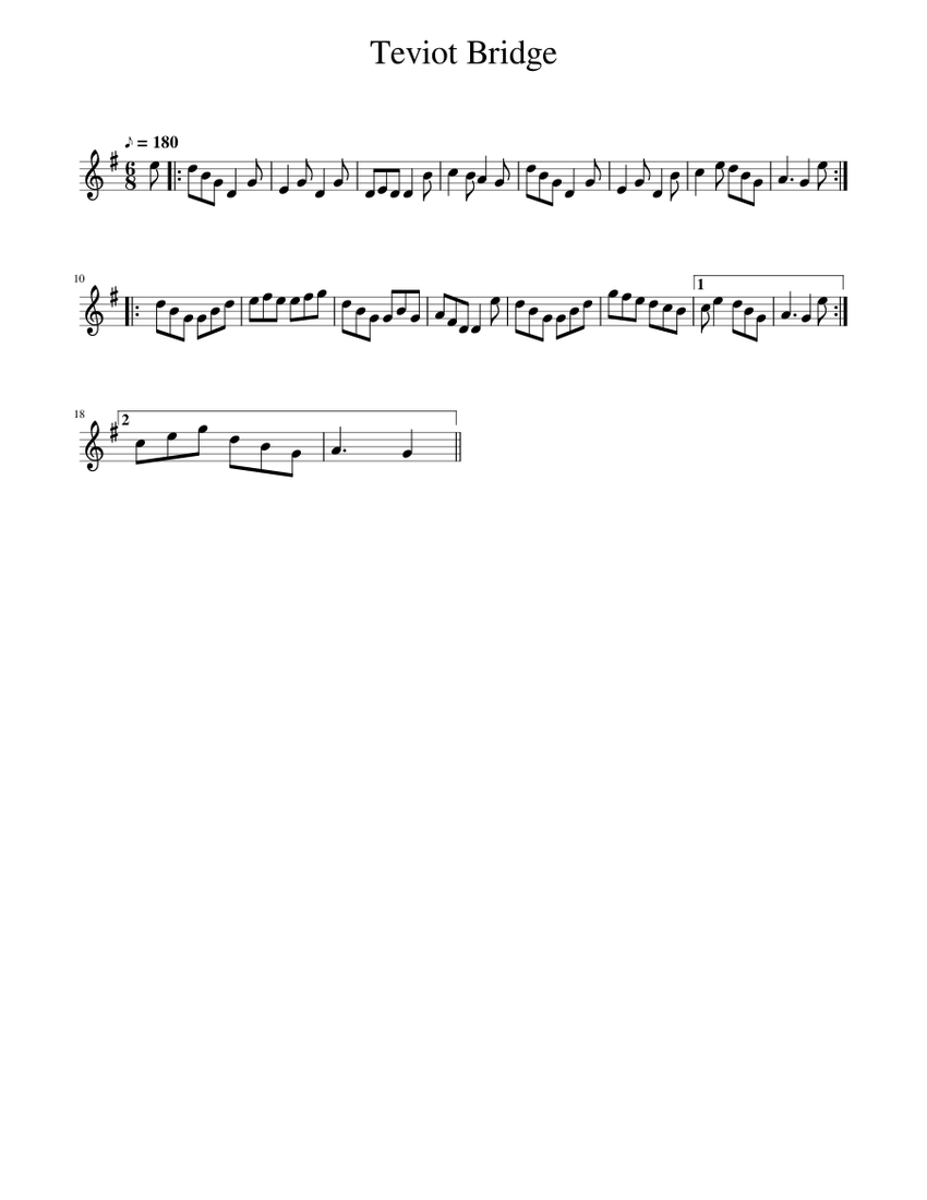 Teviot Bridge Sheet music for Piano (Solo) | Musescore.com