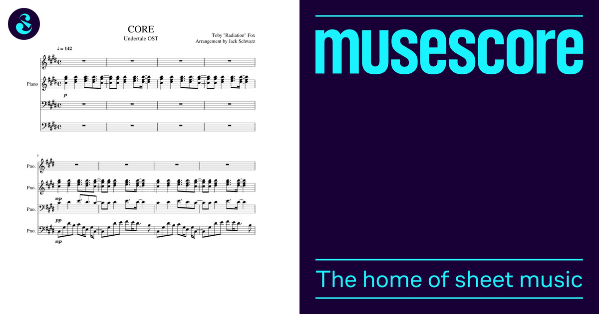 CORE- Undertale OST Sheet Music for Piano (Mixed Quartet) | MuseScore.com