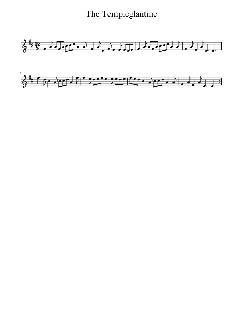 The Templeglantine Sheet music for Piano (Solo) Easy | Musescore.com