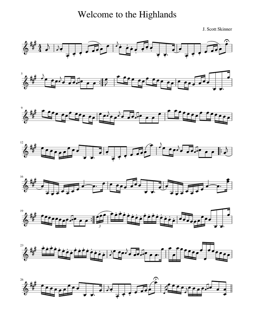 Welcome to the Highlands Sheet music for Piano (Solo) | Musescore.com