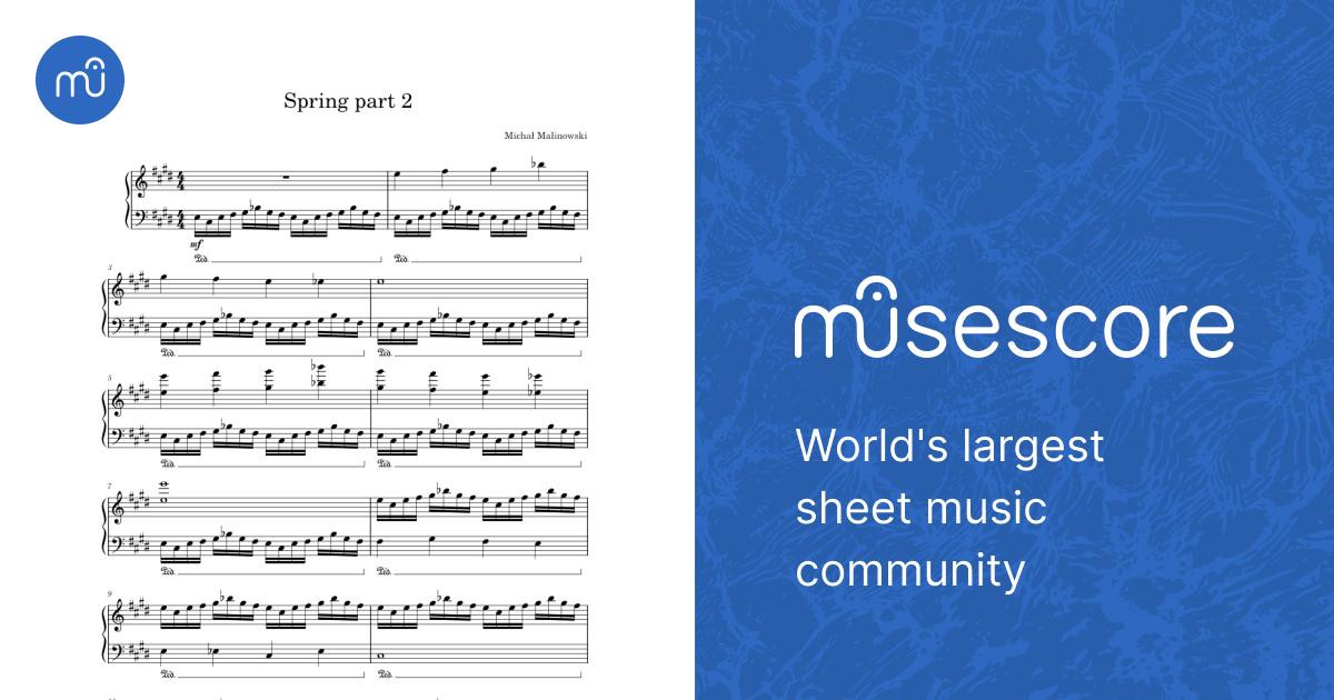 Spring part2 Sheet Music for Piano (Solo) | MuseScore.com