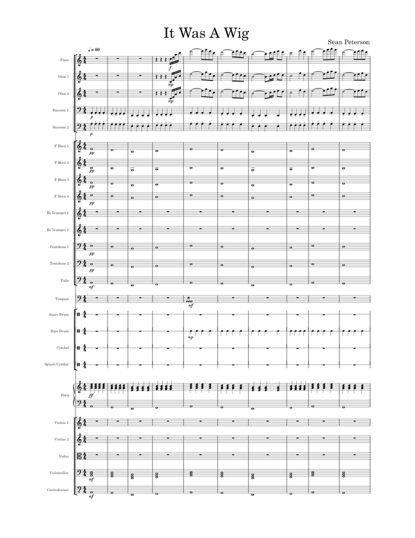 It Was A Wig - Sean Peterson Sheet music for Trombone, Tuba, Flute ...
