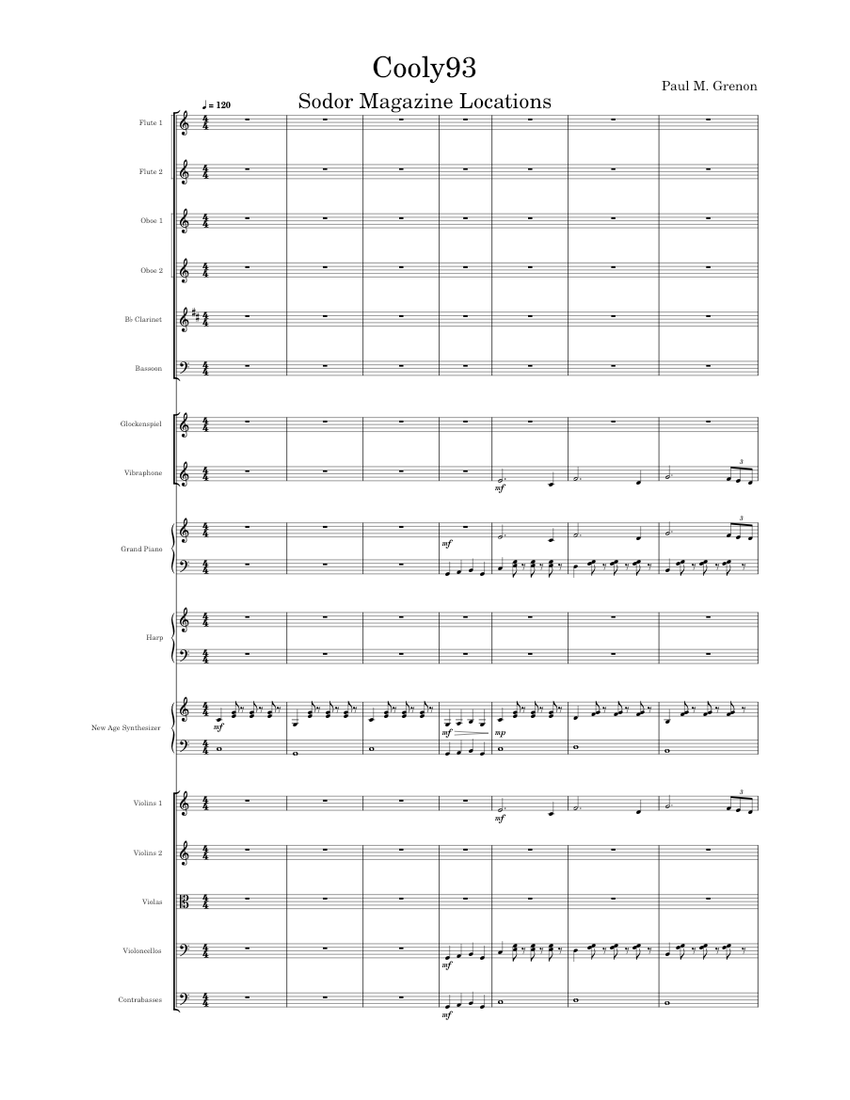 Cooly93 Sheet music for Piano, Flute, Oboe, Clarinet in b-flat & more ...