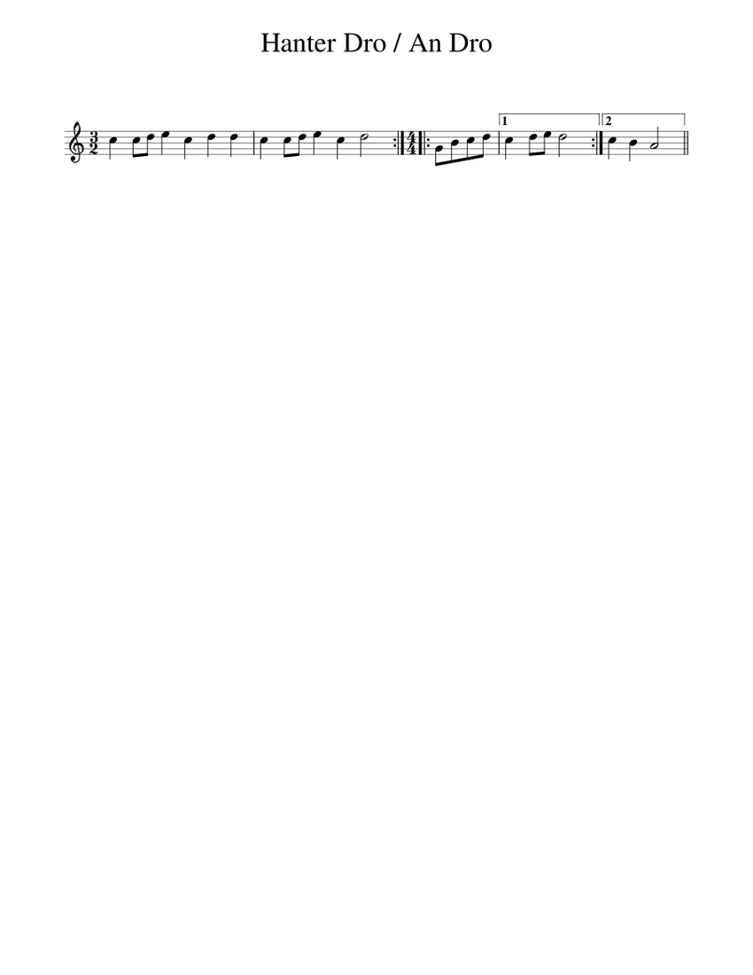 Hanter Dro / An Dro Sheet music for Piano (Solo) Easy | Musescore.com