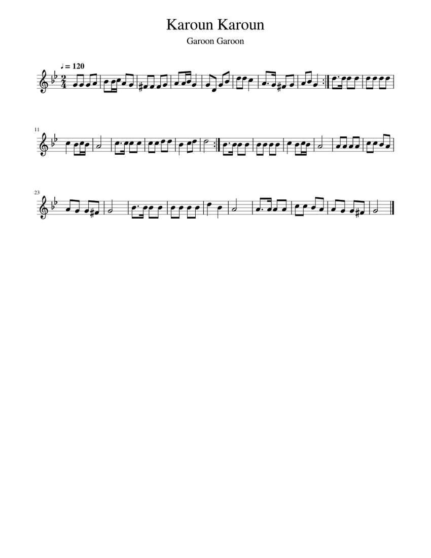 Karoun Karoun Sheet music for Piano (Solo) Easy | Musescore.com