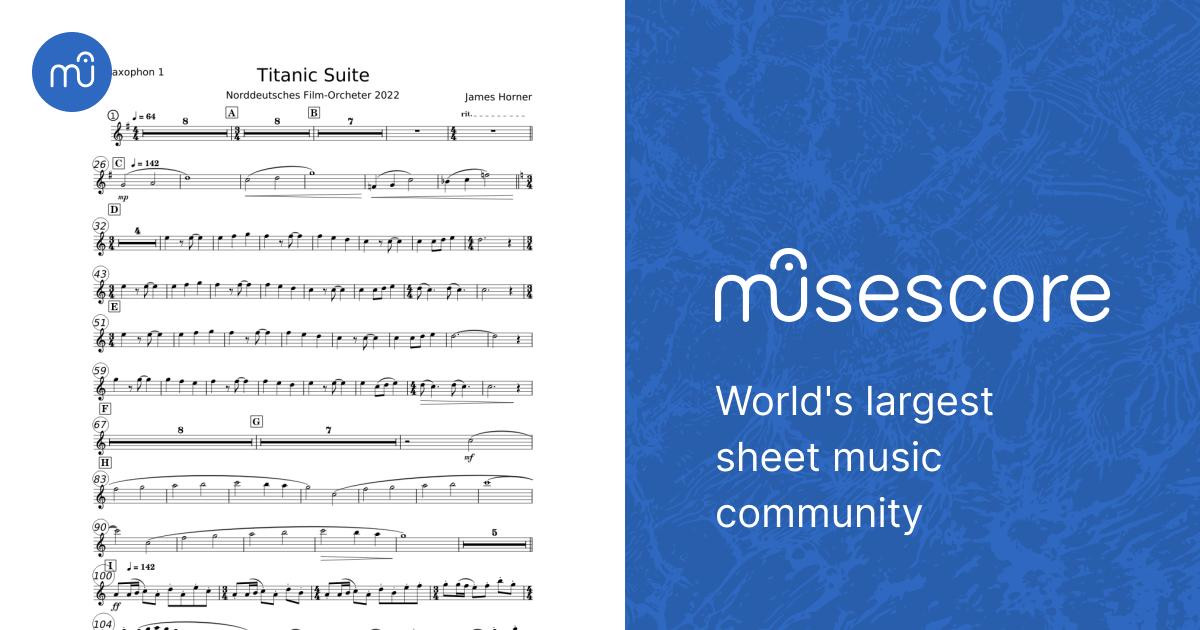 Titanic Suite - James Horner Sheet Music for Saxophone alto (Solo ...