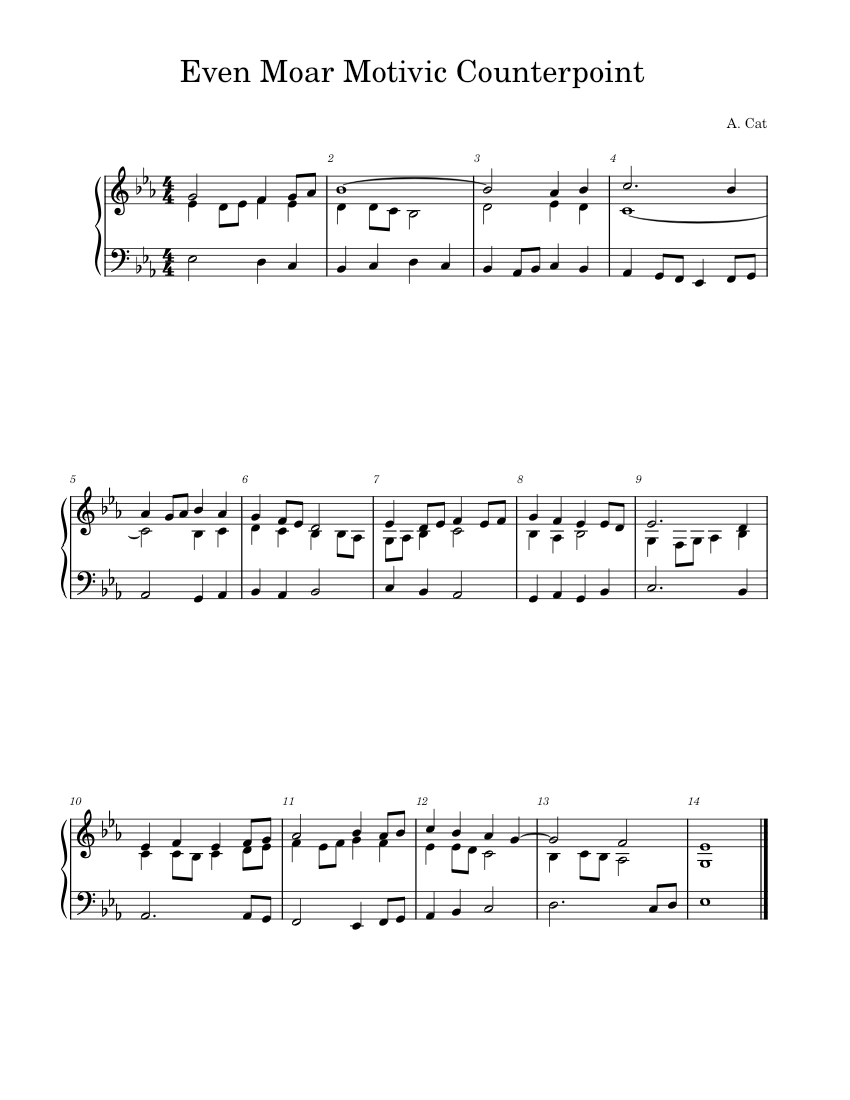 Even Moar Motivic Counterpoint Exercises - piano tutorial