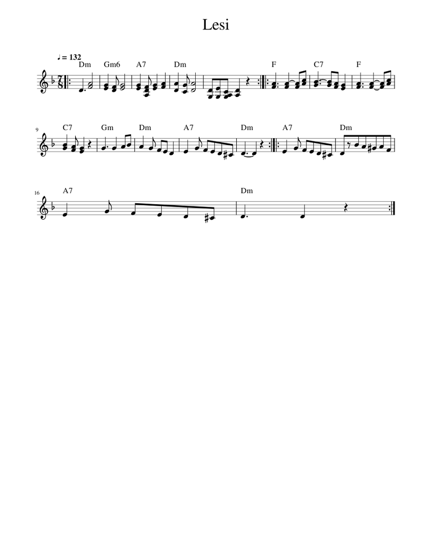 Lesi Sheet music for Piano (Solo) | Musescore.com