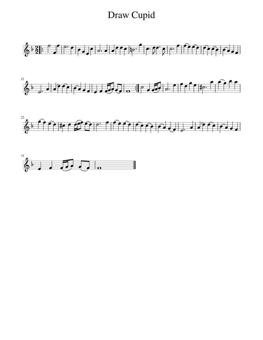 Draw Cupid Sheet music for Piano (Solo) Easy | Musescore.com