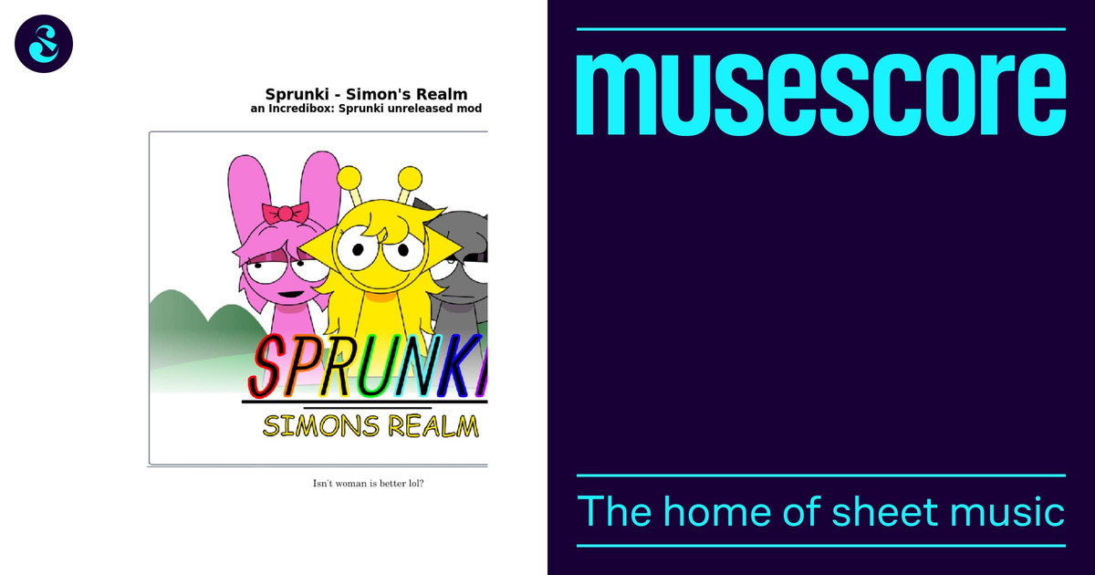 Sprunki - Simon's Realm (Pyramix take) Sheet Music for Piano, Tenor ...