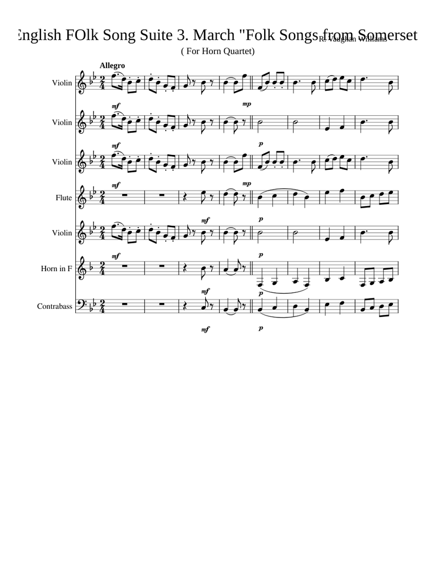 English_FOlk_Song_Suite_3._March__Folk_Songs_from_Somerset_ Sheet music ...