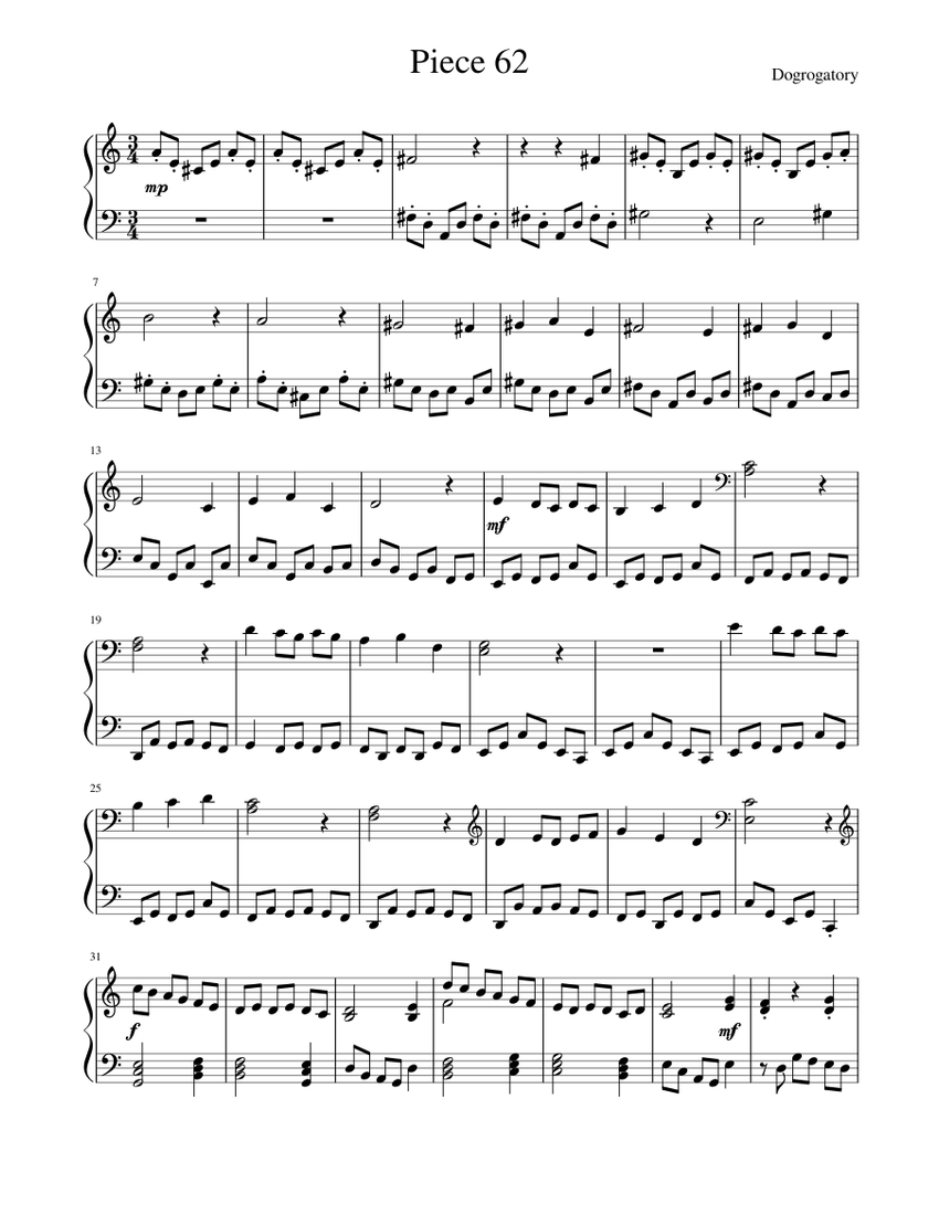 Buttercups Sheet music for Piano (Solo) Easy | Musescore.com