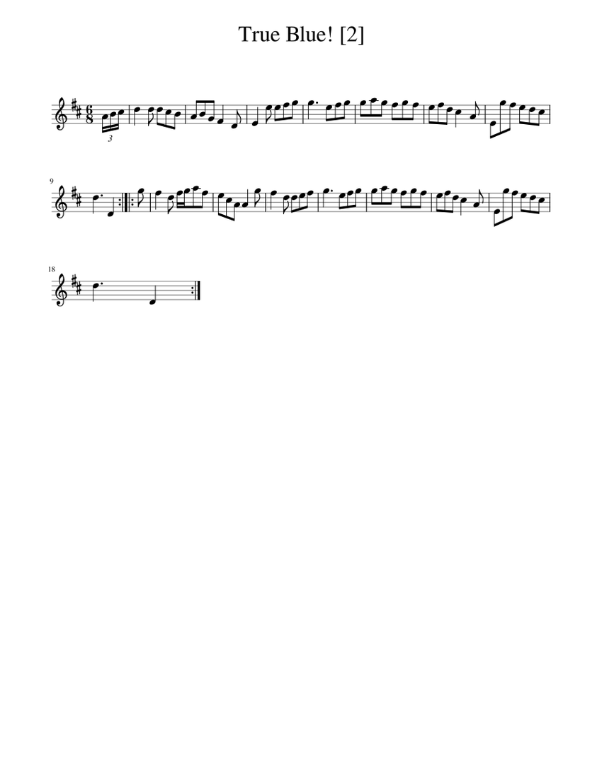 True Blue! Sheet music for Piano (Solo) | Musescore.com