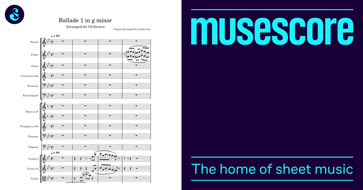 Ballade No.1, Op.23 – Frédéric Chopin Sheet Music for Trombone, Flute, Oboe, Bassoon & more ...