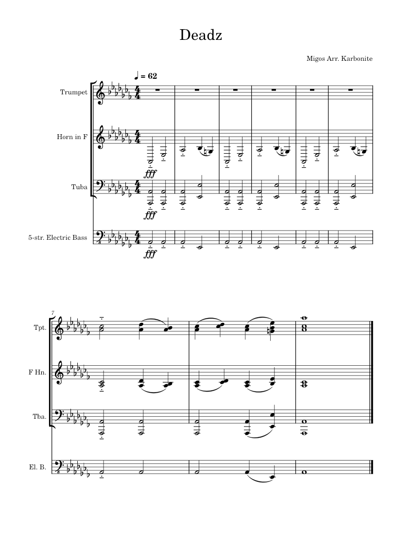 Deadz – Migos - piano tutorial