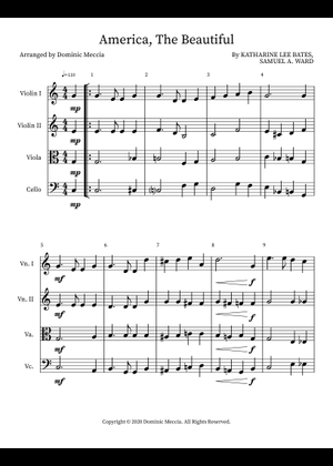Play Official version of America the Beautiful sheet music by Katharine ...