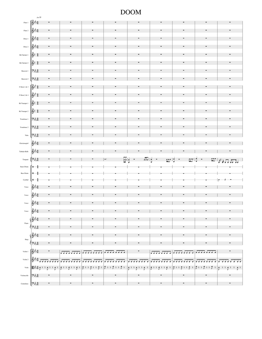 DOOM Sheet music for Piano, Trombone, Tuba, Vocals & more instruments ...