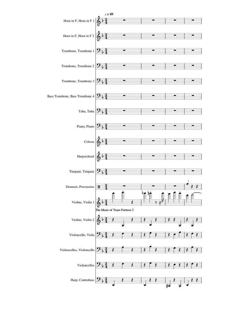 Dapper Cadaver (Team Fortress 2) Sheet Music for Piano, Trombone ...