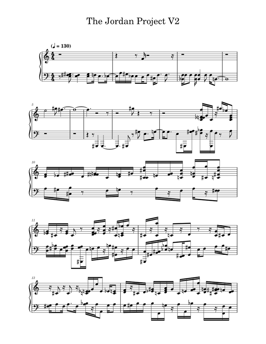 The Jordan Project V2 Sheet music for Piano (Piano Duo) | Musescore.com