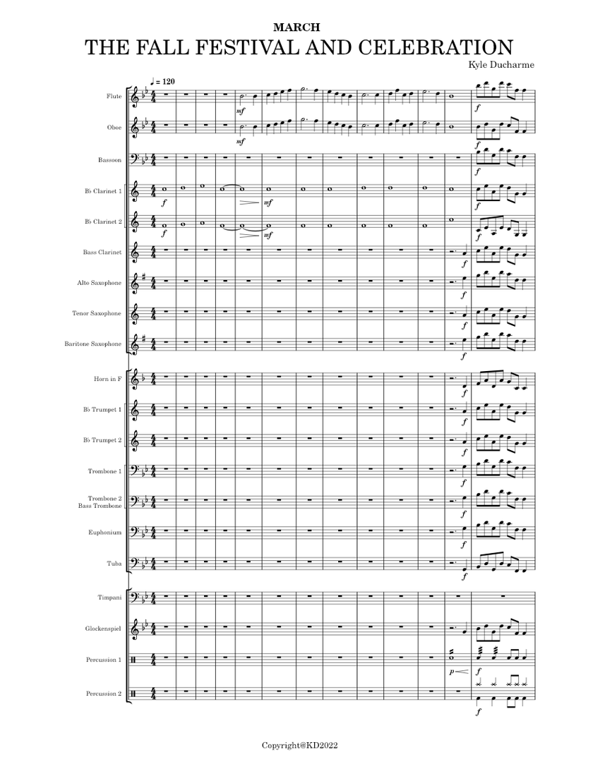 THE FALL FESTIVAL AND CELEBRATION Sheet music for Trombone, Euphonium ...