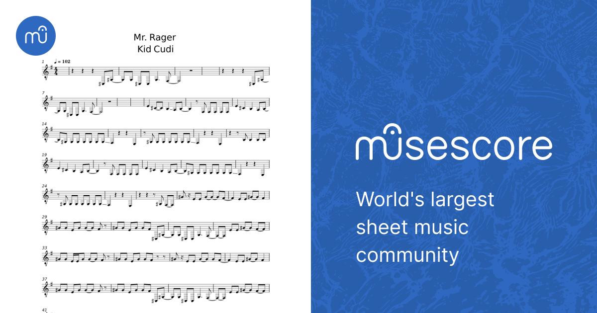 Mr rager - Kid Cudi Sheet Music for Guitar (Solo) | MuseScore.com