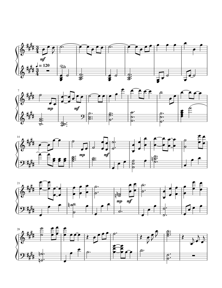 Genshin impact Sheet music for Piano (Solo) | Musescore.com