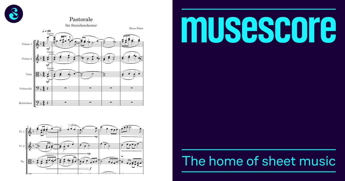 Pastorale for String Orchestra Sheet Music for Viola, Strings group ...