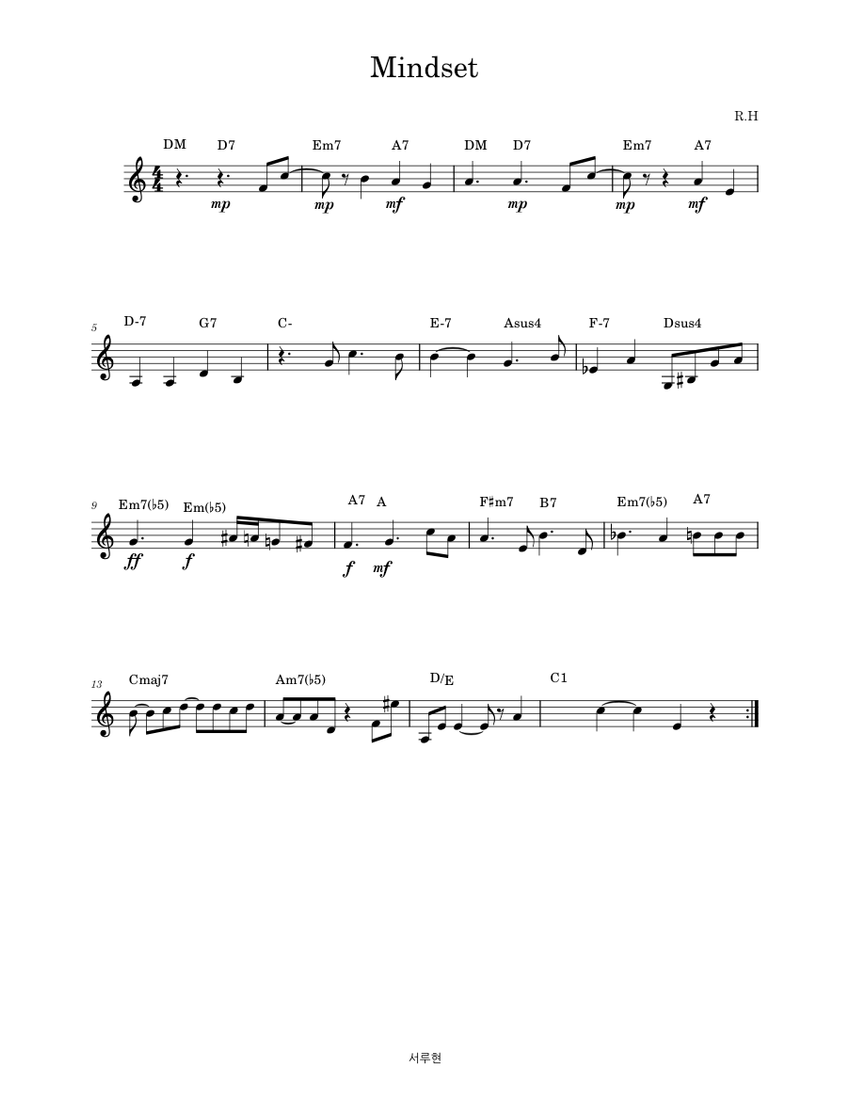 mindset Sheet music for Piano (Solo) Easy | Musescore.com