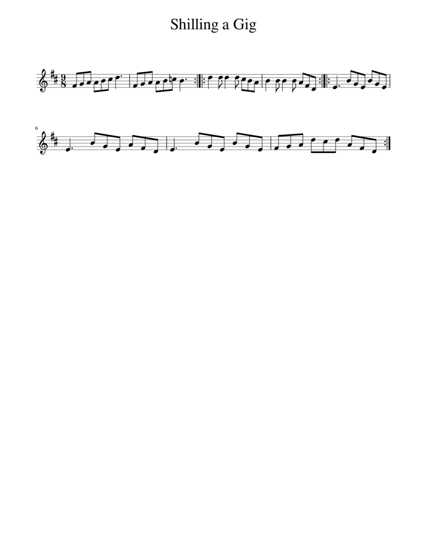 Shilling a Gig Sheet music for Piano (Solo) Easy | Musescore.com