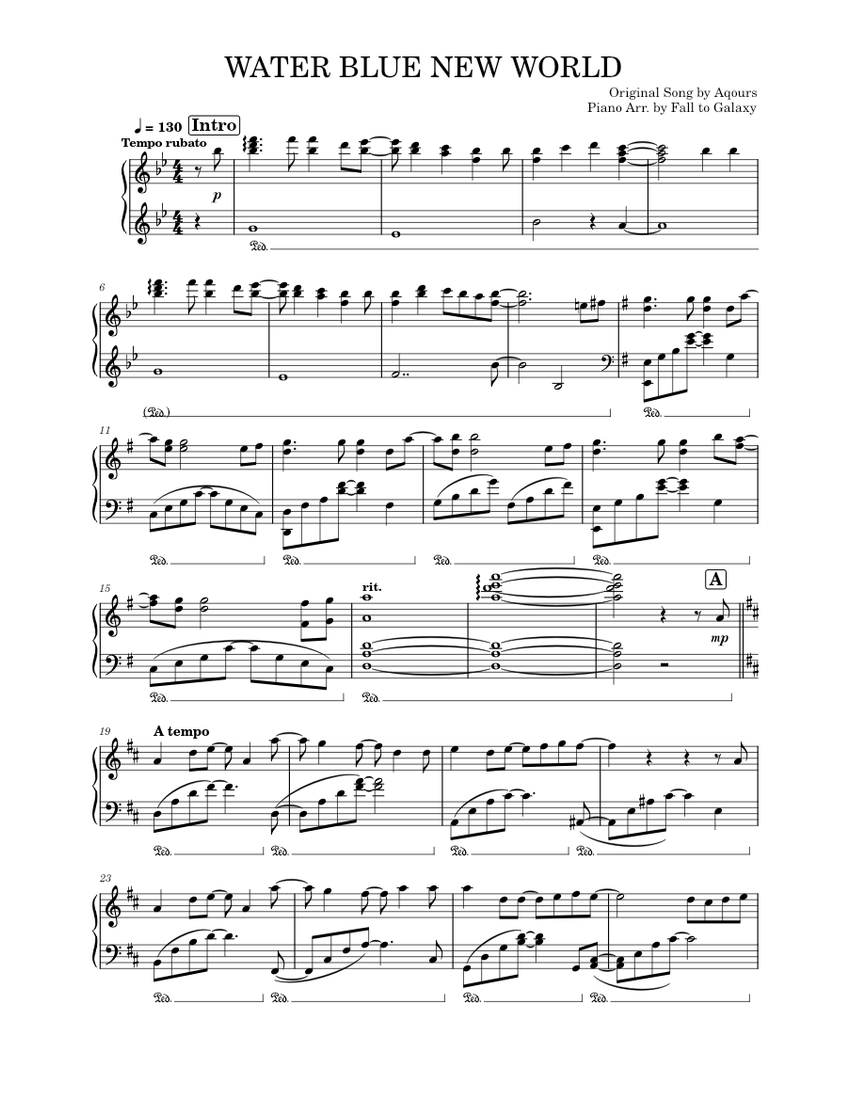 WATER BLUE NEW WORLD – Aqours WATER BLUE NEW WORLD remade & Con anima ...