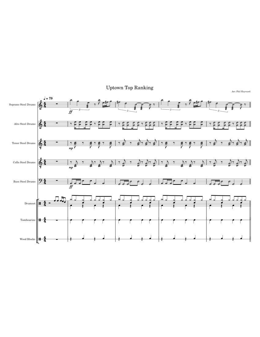 Uptown Top Ranking Sheet Music For Tambourine Drum Group Woodblock uptown-top-ranking-sheet-music-for-tambourine-drum-group-woodblock