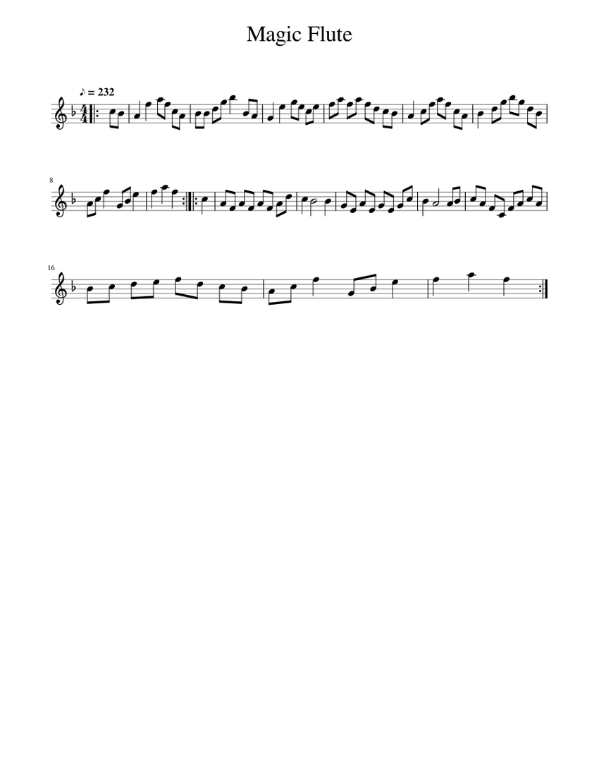 Magic Flute Sheet music for Piano (Solo) Easy | Musescore.com