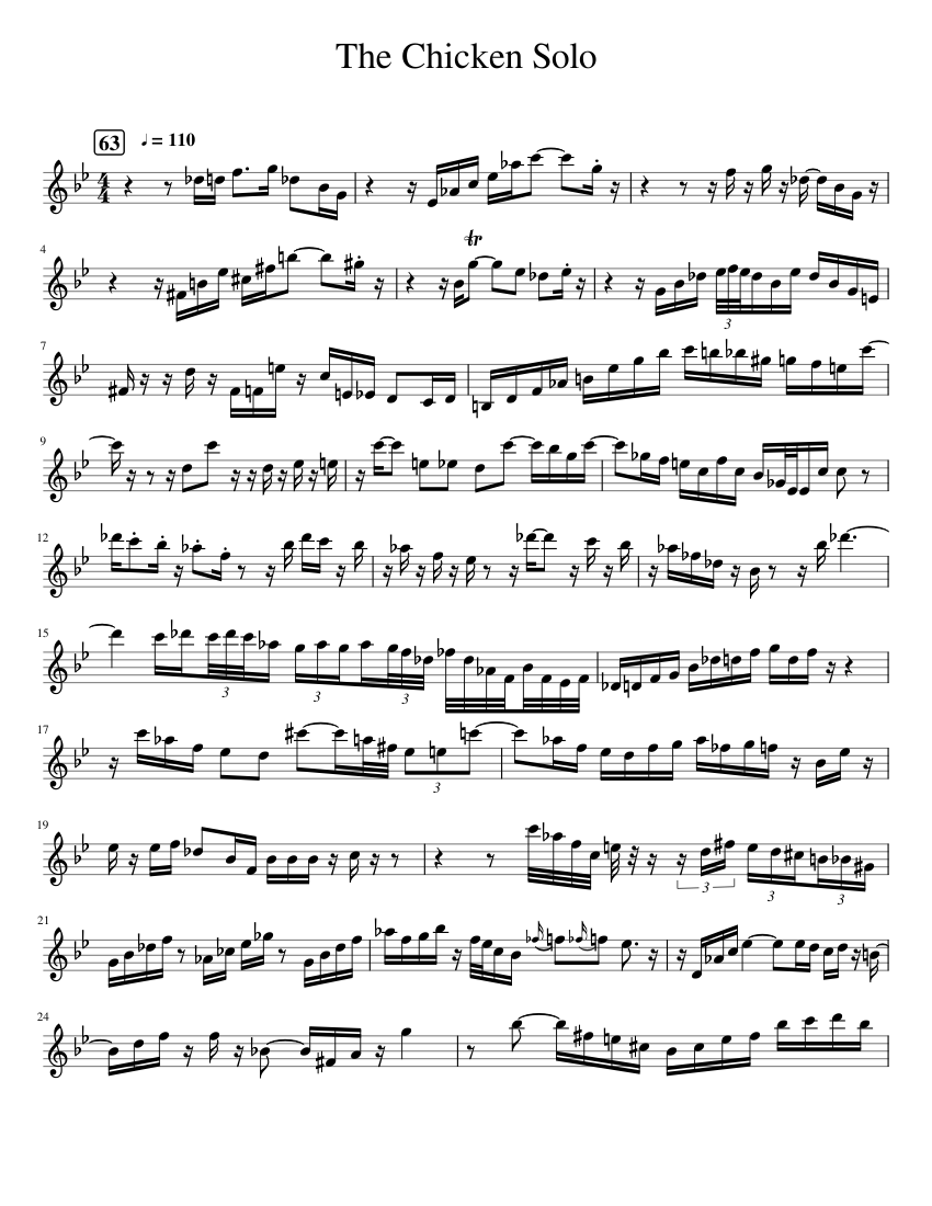 The_Chicken_Solo-_Played_by_Bob_Mintzer (1) Sheet music for Saxophone ...