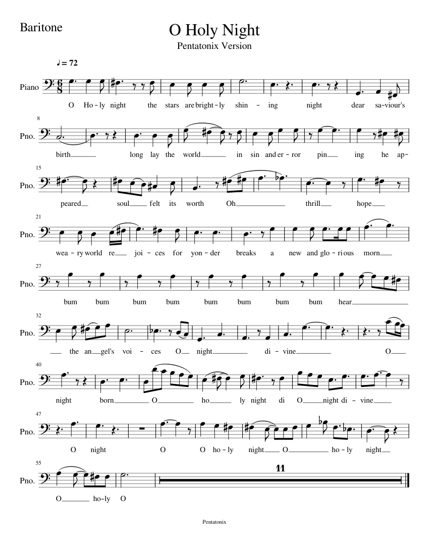 Baritone Sheet music for Piano (Solo) | Musescore.com