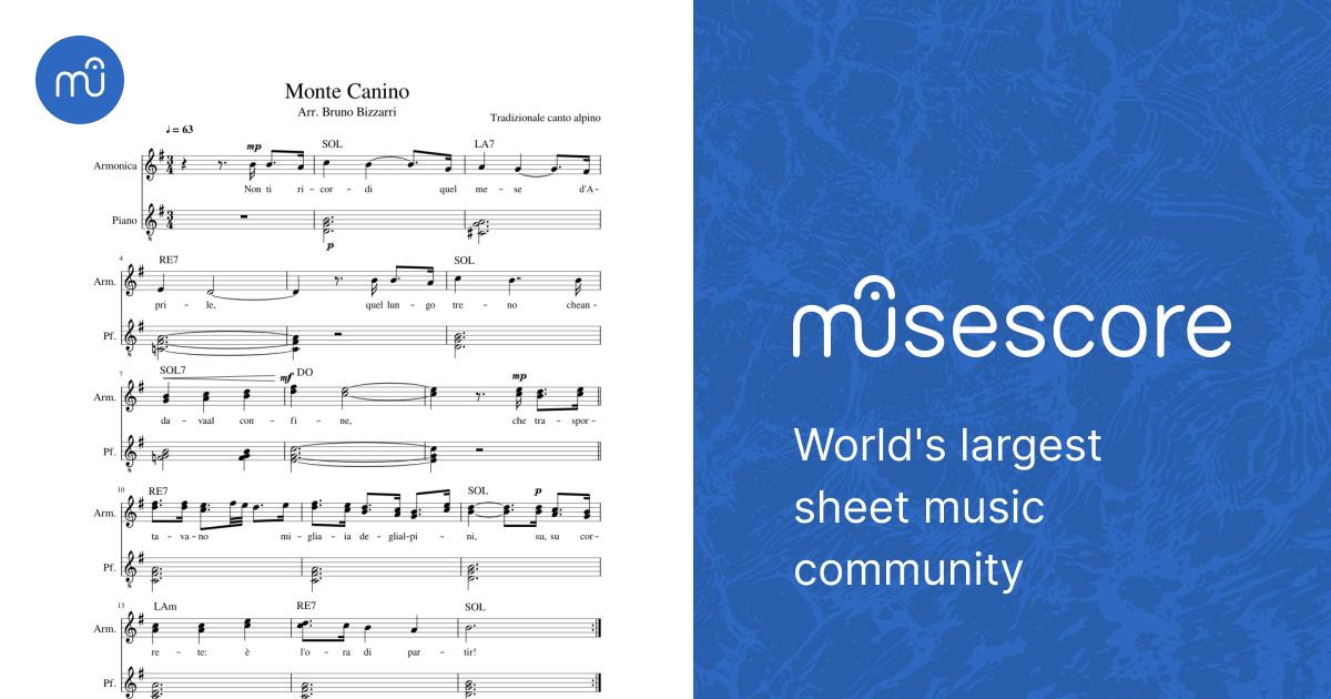 Monte Canino – Traditional Monte Canino Sheet Music with Chords for ...