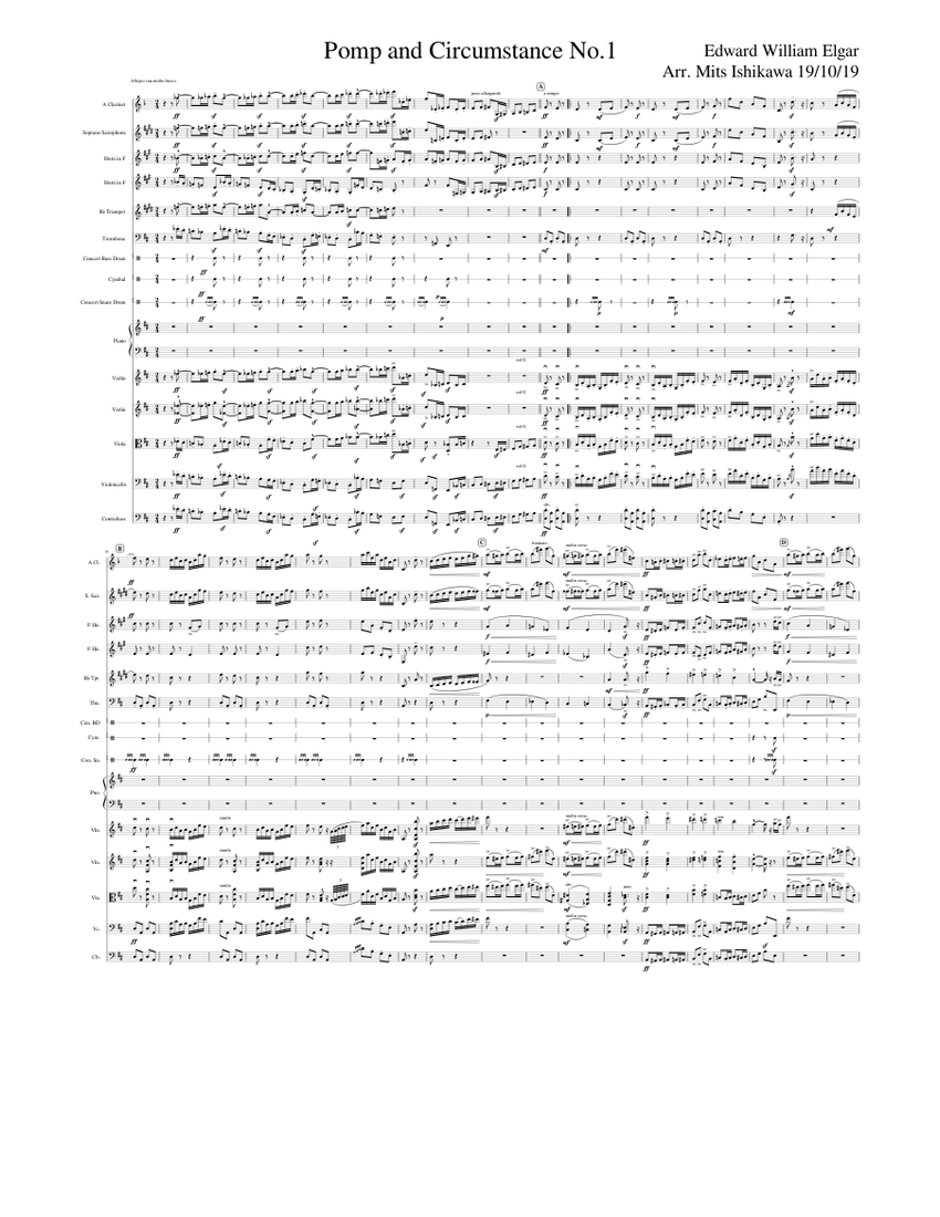 pomp and circumstance no1 Sheet music for Piano, Trombone, Trumpet in b ...