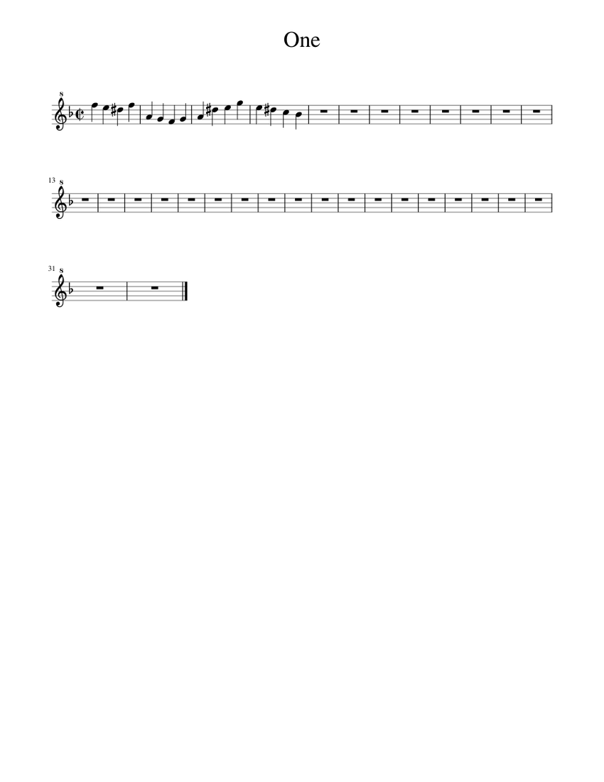 One Sheet Music for Recorder (Solo) | MuseScore.com