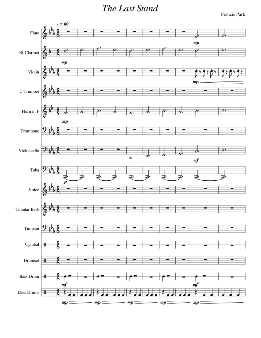 The Last Stand Sheet music for Trombone, Tuba, Vocals, Flute & more ...