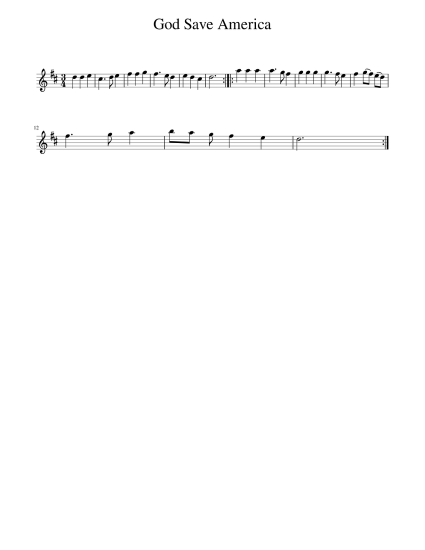 God Save America Sheet music for Piano (Solo) Easy | Musescore.com